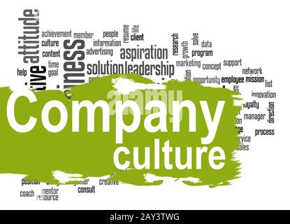 Company culture word cloud Stock Photo - Alamy