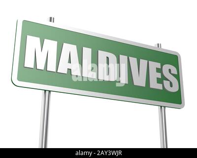 Maldives Highway Sign Stock Photo - Alamy