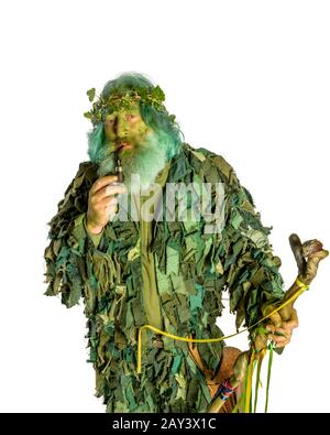 Bearded man smoking tradition pipe. Fashion portrait Stock Photo - Alamy