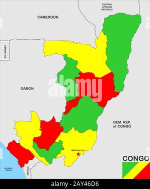 congo republic map Stock Photo - Alamy