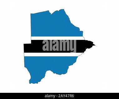 Map of Botswana Stock Photo - Alamy