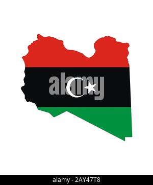 Flag and map of Libya Stock Photo - Alamy