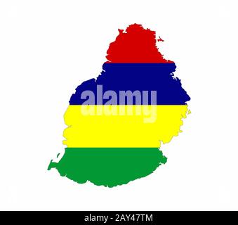 Map of Mauritius Stock Photo - Alamy