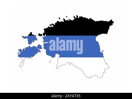 Map and flag of Estonia Stock Photo - Alamy