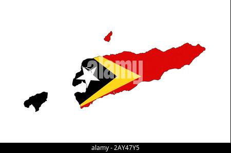 The East Timor flag Stock Photo - Alamy