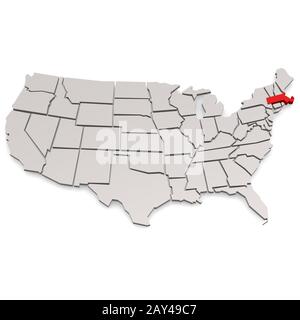 Physical map of Massachusetts Stock Photo - Alamy