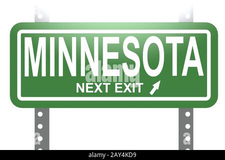 Minnesota green sign board isolated Stock Photo - Alamy