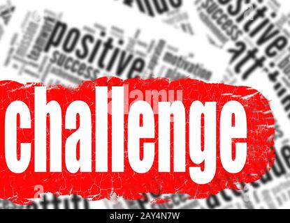 Word cloud challenge business sucess concept Stock Photo - Alamy