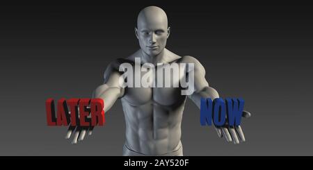 Now vs Later Stock Photo - Alamy