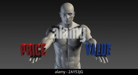 Price vs Value Concept of Choosing Between the Two Choices Stock Photo ...