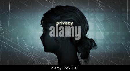 Woman Facing Privacy Stock Photo - Alamy