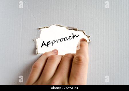 Approach text concept Stock Photo - Alamy