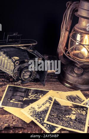 old bellows machine with black and white photo Stock Photo - Alamy