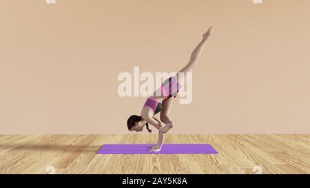 Yoga Class Fallen Angel Pose Stock Photo - Alamy