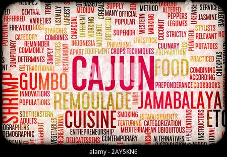 Cajun Food Menu Stock Photo - Alamy