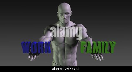 Work vs Family Concept of Choosing Between the Two Choices Stock Photo ...