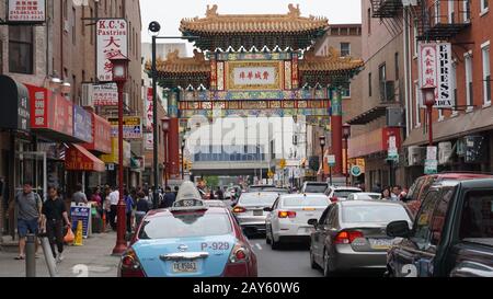 The Chinatown Friendship Arch, in Chinatown, Philadelphia, Pennsylvania ...