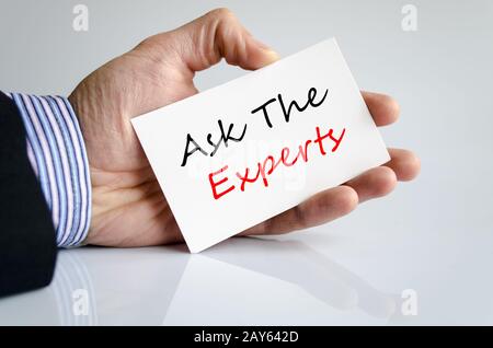 Ask the experts text concept Stock Photo - Alamy