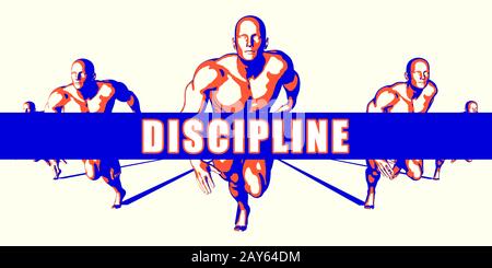 Discipline Concept with Business People Running on Yellow Stock Photo ...