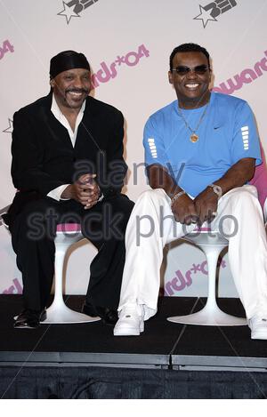 The Isley Brothers, Ernie Isley (L) and Ronald Isley during their ...