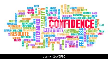 Confidence word cloud concept Stock Photo - Alamy
