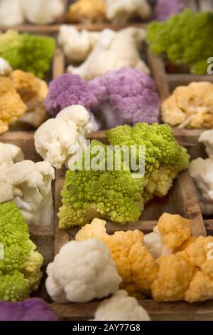 The Colors of cauliflower Stock Photo - Alamy