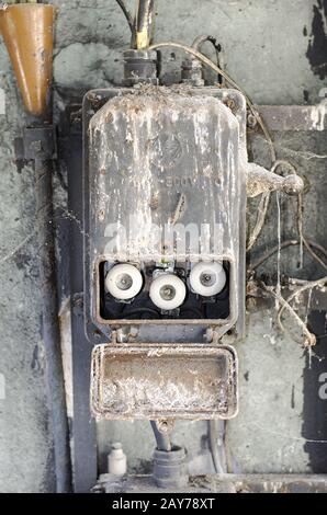 Old rusty eletrical box Stock Photo - Alamy
