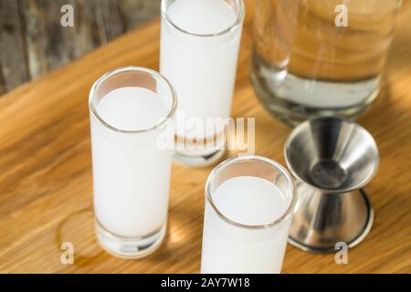 Refreshing Greek Anise Raki Drink with Water Stock Photo - Alamy