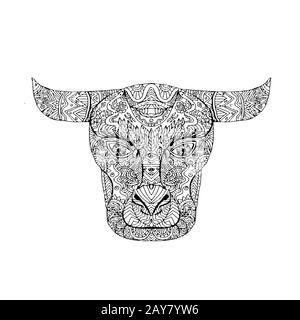 Taurus the Bull Mandala Stock Photo - Alamy
