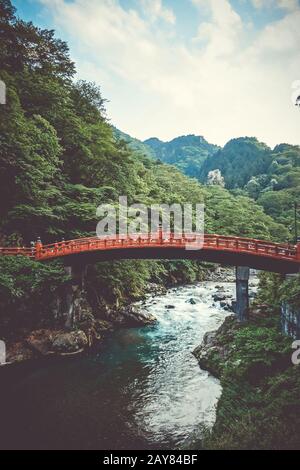 Landscape with scenic view of Futarasan jinja a historic religious ...