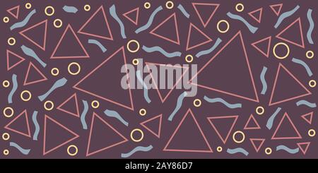 90s Retro Party Horizontal Banner Template Flat Cartoon Background ...