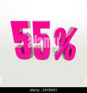 55 Percent Pink Sign Stock Photo - Alamy