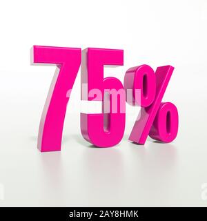 75 Percent Pink Sign Stock Photo - Alamy
