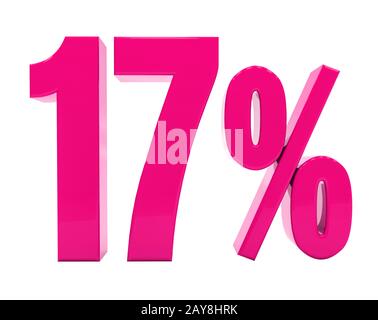 17 Percent Pink Sign Stock Photo - Alamy