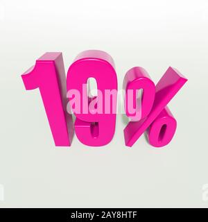 19 Percent Pink Sign Stock Photo - Alamy