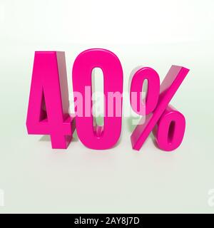 40 Percent Pink Sign Stock Photo - Alamy