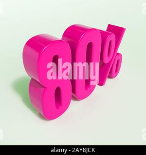 80 Percent Pink Sign Stock Photo - Alamy