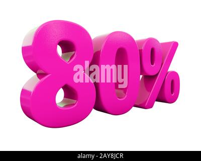 80 Percent Pink Sign Stock Photo - Alamy