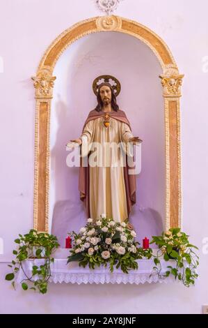 Castel di Tusa,Sicile,Europe-05/06/2018.Display of fruits and ...