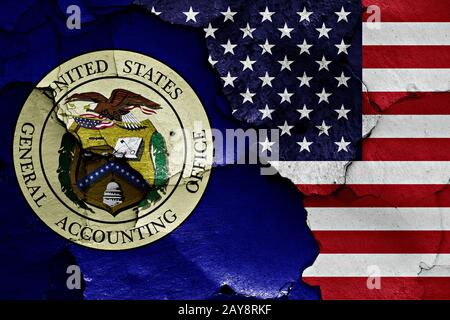 Flags of General Accounting Office and USA Stock Photo - Alamy