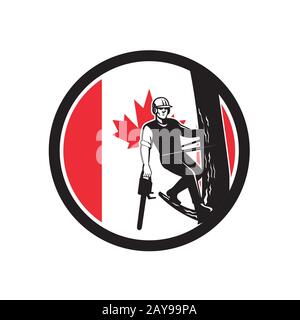 Canadian Tree Surgeon Canada Flag Icon Stock Photo - Alamy