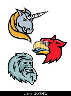 Mythical Creatures Mascot Collection Stock Photo - Alamy