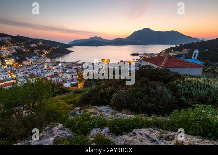 View of the main village of Fourni island, Greece Stock Photo - Alamy
