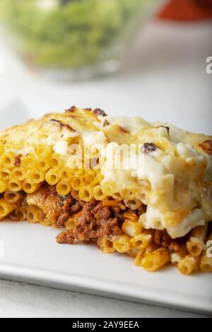 Pastitsio Traditional Greek Baked Pasta Casserole With Ground Beef ...