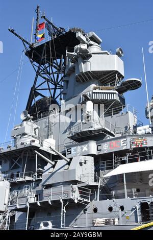 USS Iowa (BB-61) at a Pacific anchorage c1944 Stock Photo - Alamy