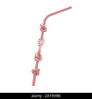 Drinking straw knotted. 3D Stock Photo - Alamy