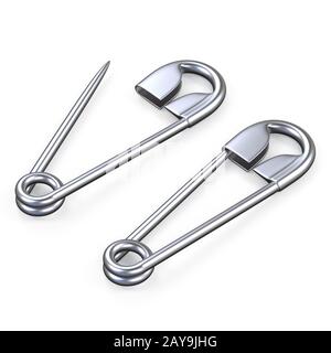 Open and closed safety pins Stock Photo - Alamy