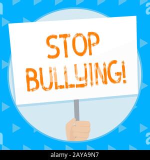 Word writing text Stop Bullying. Business photo showcasing Fight and ...