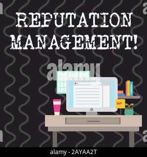 Writing note showing Reputation Management. Business concept for ...
