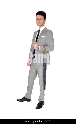 Young handsome elegant man over isolated background Waiving saying ...